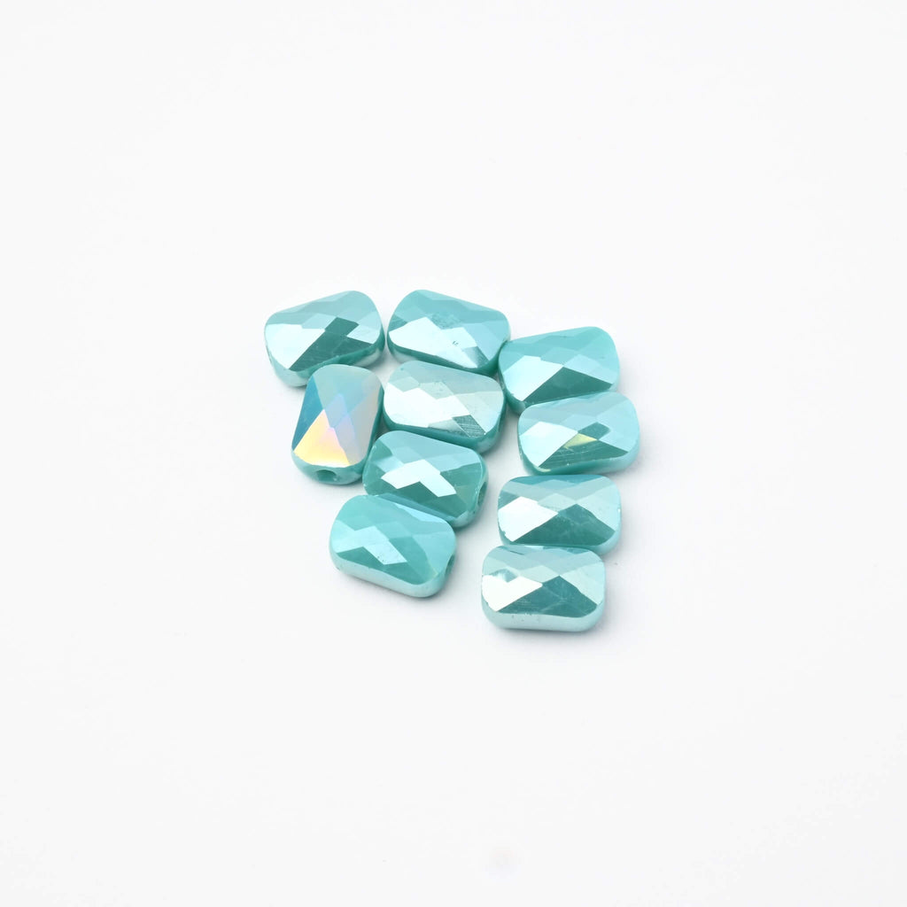 Cristalli Rettangolari Turchese Aurora Boreale 9x6mm - 10 Pezzzi | Sar ...